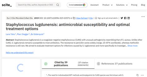 Staphylococcus Lugdunensis Antimicrobial Susceptibility And Optimal