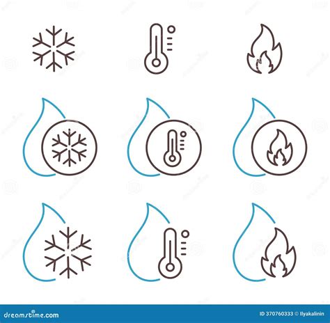 Water Temperature Indicator Silhouette Icon Mercury Thermometer And