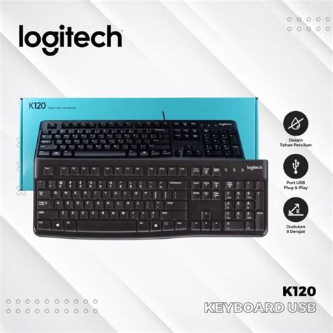 Logitech Keyboard K120 Usb Lazada Indonesia
