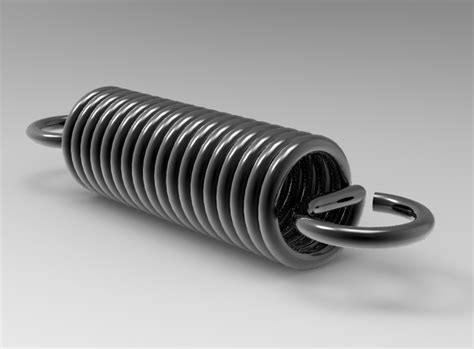 Autodesk Inventor Ipt File 3d Cad Model Of Spring With English Hooks