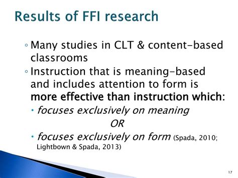 Ppt Communicative Language Teaching And Form Focused Instruction