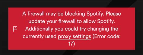 A Firewall May Be Blocking Spotify Please Update The Spotify Community