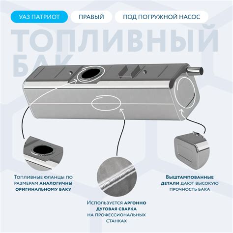 Купить Алюминиевый бензобак 38 литров УАЗ Патриот правый (под погружной ...