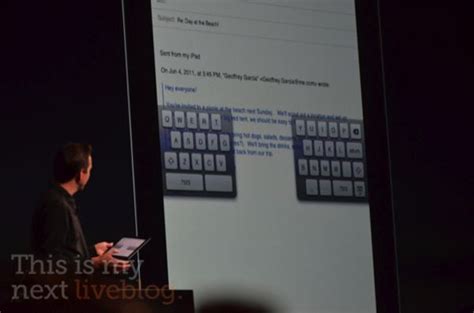 IOS 5 Brings Split Keyboard To The IPad Ideal For Thumb Typing Tablet News