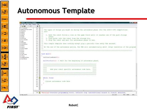 ppt coding for the first tech challenge robotc powerpoint