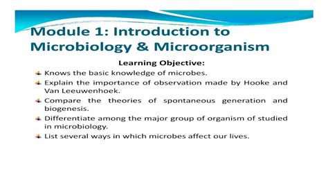 Pdf Module 1 Introduction To Microbiology And · Pdf Filemodule 1