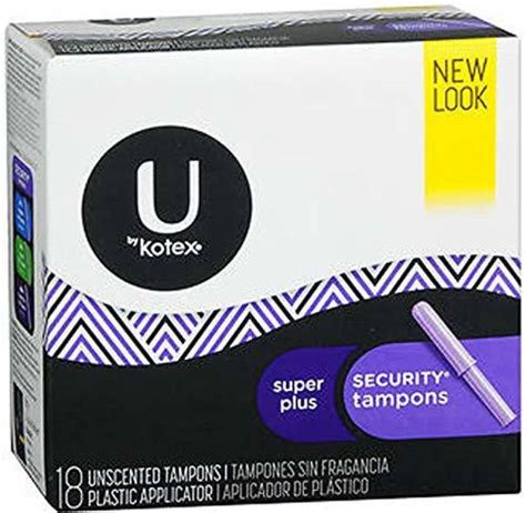 U By Kotex Super Plus Security Tampons Super Plus 18 Ct Tampons