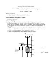CE HW Solutions Merged Pdf CE Engineering Mechanics Of Soils Homework