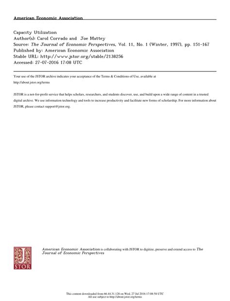 PDF Capacity Utilization