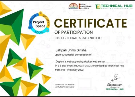 Jallipalli Jnms Sirisha On Linkedin Technicalhubio Projectspace Webapp Docker Container