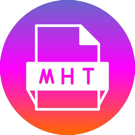 Mht File Format Icon 15990407 Vector Art At Vecteezy