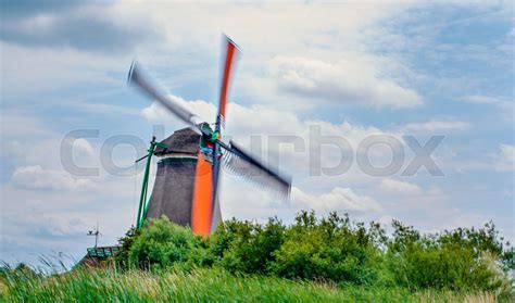 Fast Moving Windmill Blades Moving Stock Image Colourbox