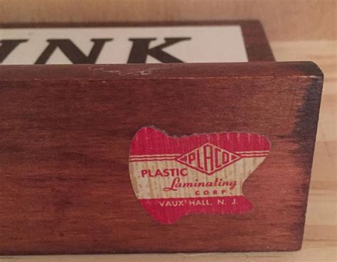 Vintage 1950s Ibm Sign Think Wooden Desk Plaque Computer 1829467410