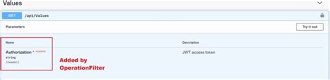 Jwt Swagger Using Operationfilter In Net Core Thecodebuzz