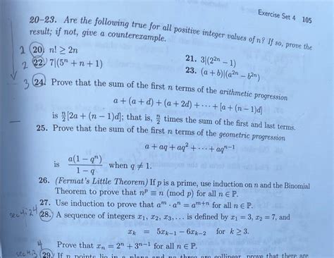 solved exercise set 4105 result if not give a