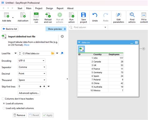 Easymorph Loading One Or Many Files