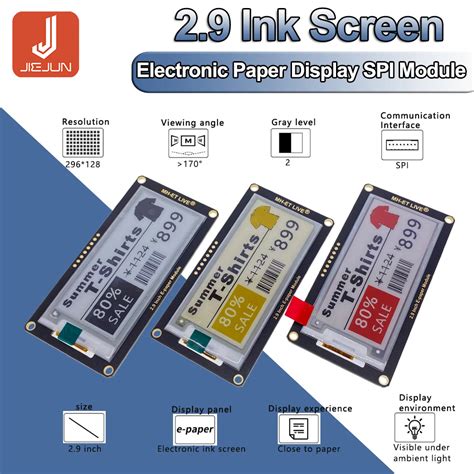 2 9 2 9 inch epaper module e paper e ink eink display screen spi
