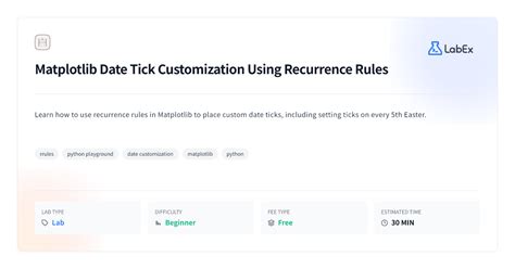 Matplotlib 반복 규칙을 사용한 날짜 눈금 사용자 정의 Labex