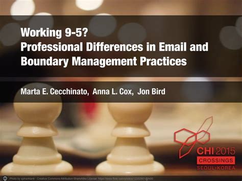 Working 9 5 Professional Differences In Email And Boundary Management
