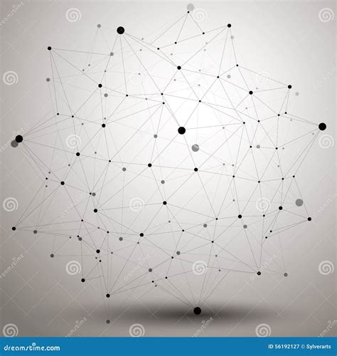 Vector Digital D Abstraction Lattice Geometric Polygonal Element Perspective Wireframe Object