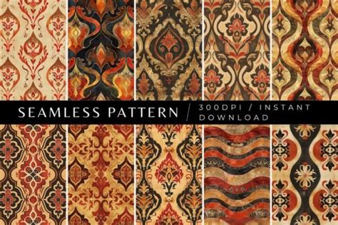 Thai Terracotta Red Patterns Graphic By Inknfolly · Creative Fabrica Thai Terracotta Red Patterns Graphic By Inknfolly · Creative Fabrica