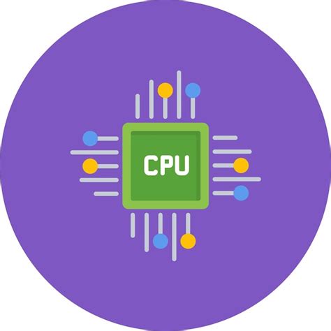 Premium Vector Cpu Processor Flat Illustration