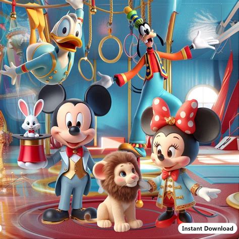 Mickeys Circus Clipart Pack Disney Carnival Png Digital Download