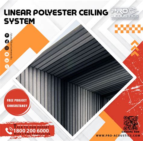 Linear Polyester Ceiling System Sound Proofs