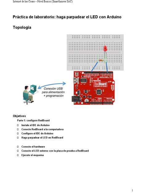 Lab1 Blinking An Led Pdf Arduino Diodo Emisor De Luz