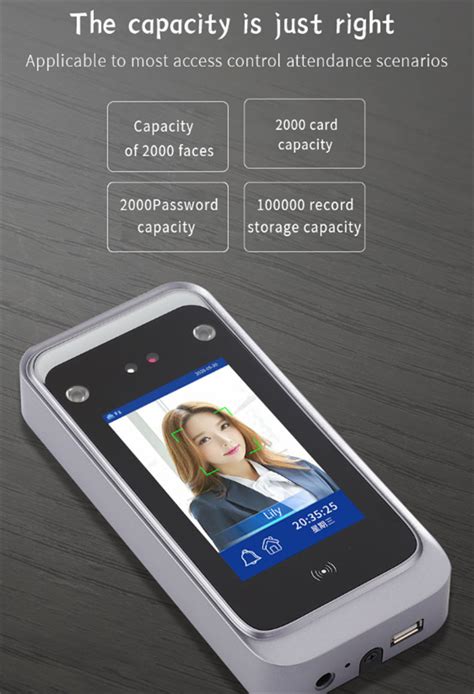Dynamic Face Recognition Access Control Time Attendance Integrated Terminal