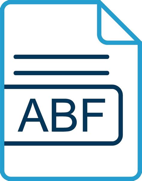 Abf File Format Line Blue Two Color Icon 44110723 Vector Art At Vecteezy