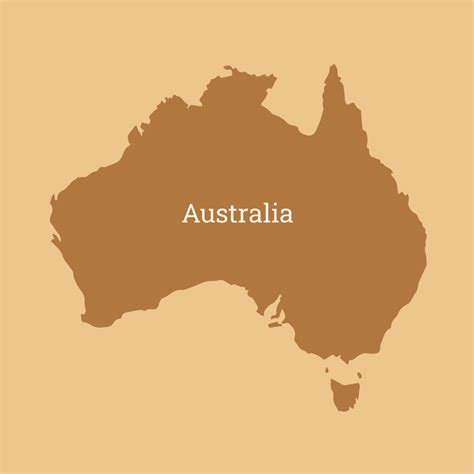 Free Plain Australia Map Clipart Template To Edit Online