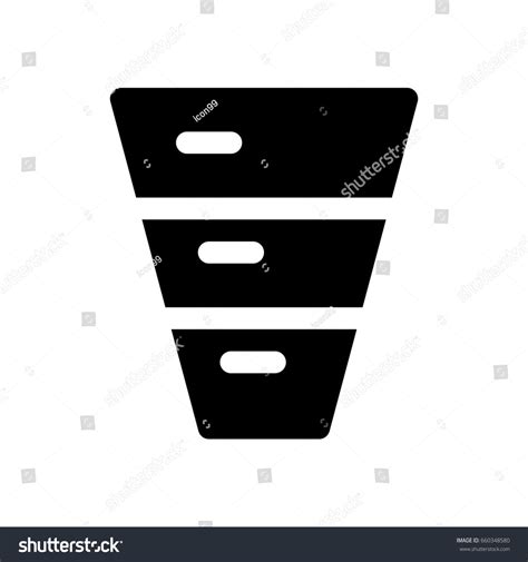 Inverted Funnel Diagram Stock Vector Royalty Free 660348580 Shutterstock