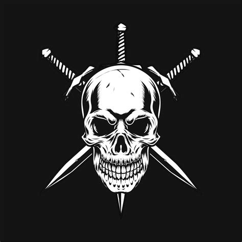 Skull And Sword Drawing Artwork 21304683 Vector Art At Vecteezy