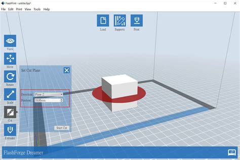 advantage of “cut” function in the 3d slicing software flashforge