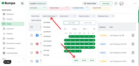 How To Filter Orders Bumpa Support