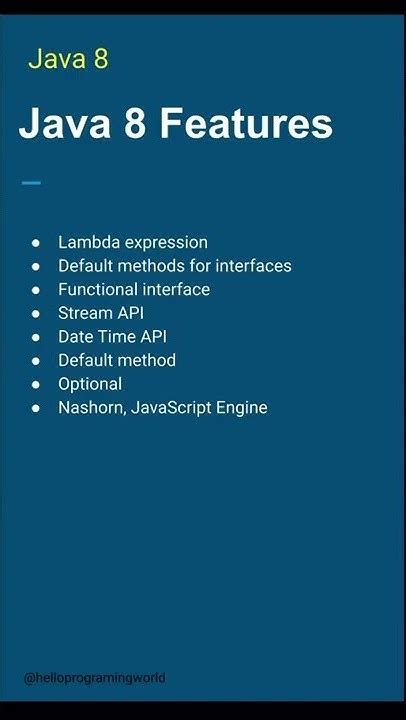 Java 8 New Features 01 Java8 Youtube