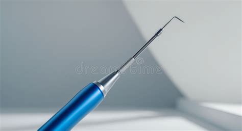 Dental Probe With Blue Handle And Sharp Tip Dental Hygiene And Dental