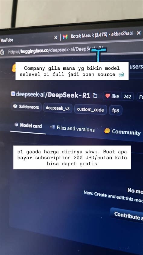 Love You Deepseek Thank You For The Open Release 🫶🥰 🐋🐋🐋 Habibullah Akbar