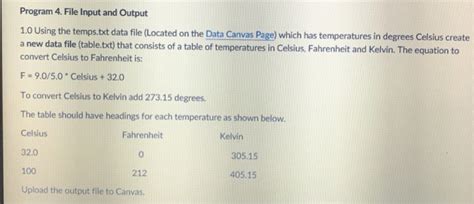 Solved Program File Input And Output Using The Chegg Com