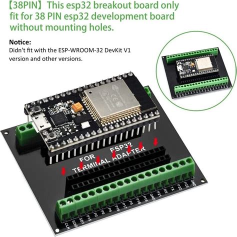 Esp32 Breakout Board Gpio 1 Into 2 Compatible With Ubuy India