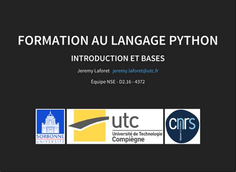 formation au langage python
