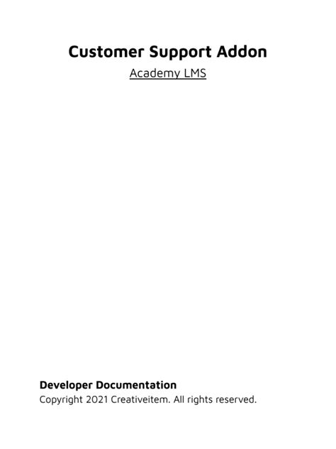 Developer Documentation Pdf