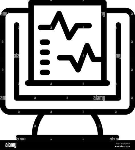 Computer Is Displaying A Medical Analysis With An Ekg Line Indicating Patient Monitoring And