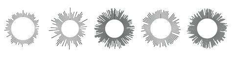 Sound Waves In Circular Forms Linked With Audio Music Round Voice