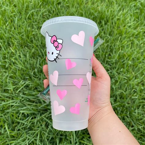 Reusable Hello Kitty Starbucks Cold Cup T Idea Cold Cup Etsy