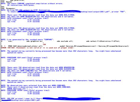 Solved Ods Graphics On With Proc Glm Causing Error In The Log