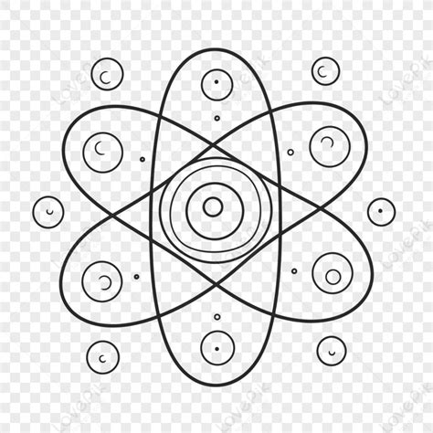 개요 스케치 그림을 인쇄하기 위한 간단한 원자 기호 색칠 페이지 벡터무늬직사각형 Png 일러스트 무료 다운로드 Lovepik