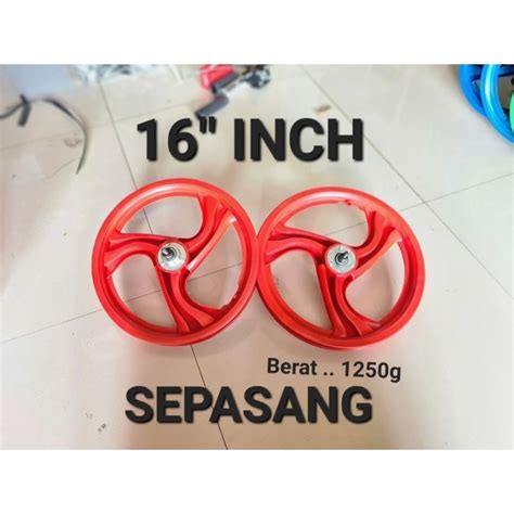 Jual RODA 16 INCH VELG RACING 16 INCH SEPEDA 16INCH VELG PALANG UKURAN ...
