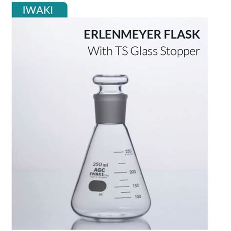 Jual Erlenmeyer Flask 100ml With Ts Stopper 2429mmlabu Erlenmeyer